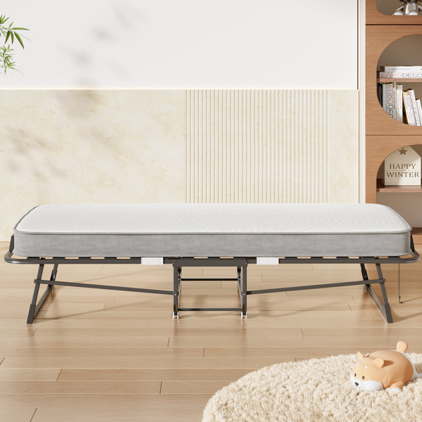 Alwyn Home Folding Bed With Mattress For Adults, Cot Rollaway Guest Bed ...